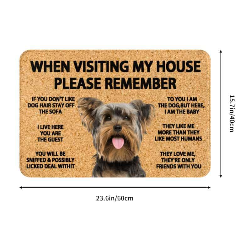 Yorkie House Rules doormat! • Yorkies Gram